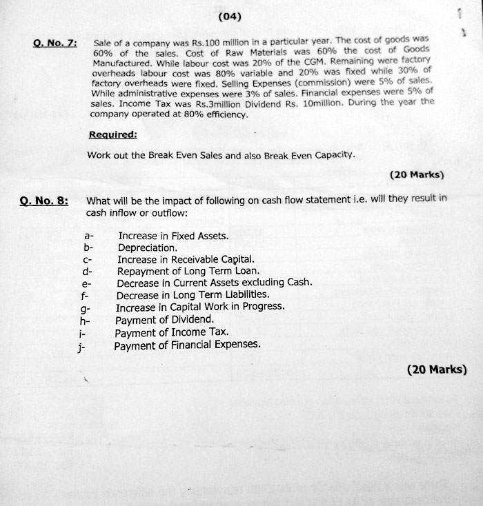 Commerce (Paper-I), PMS Past Paper 2016 – Jahangir's World Times